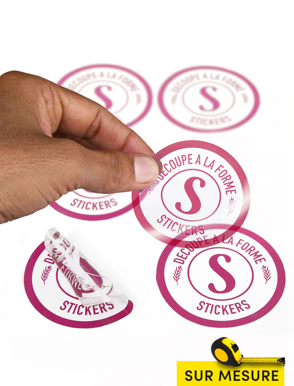 Stickers transparents découpés