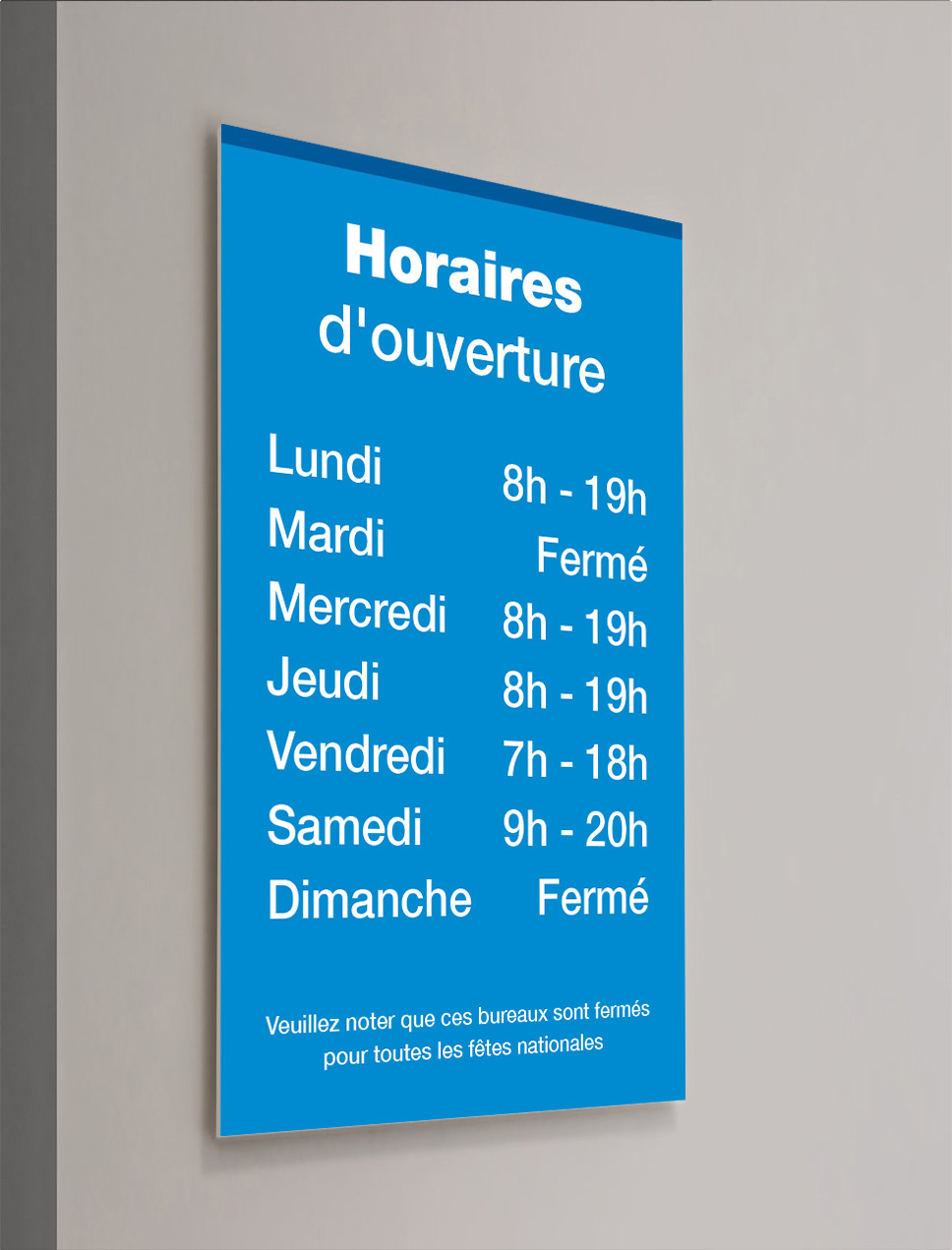 Plaque horaire